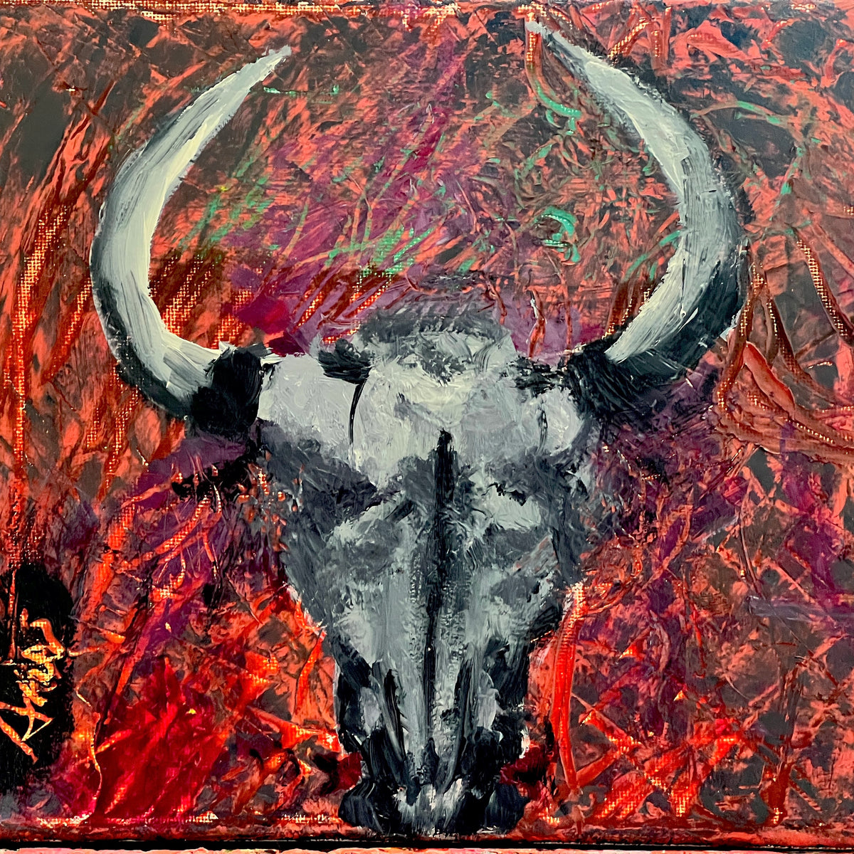 Cow Skull - Original Oil Painting by Ane Howard