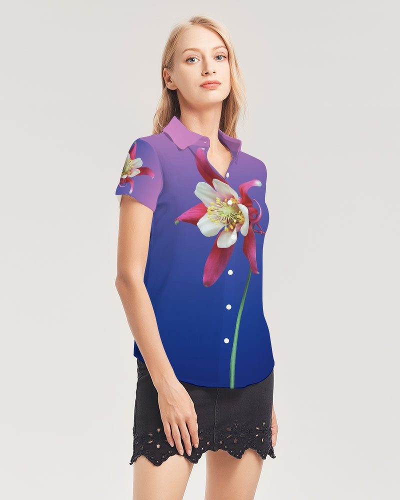 One Flower Women' Short Sleeve Shirt - FABA Collection