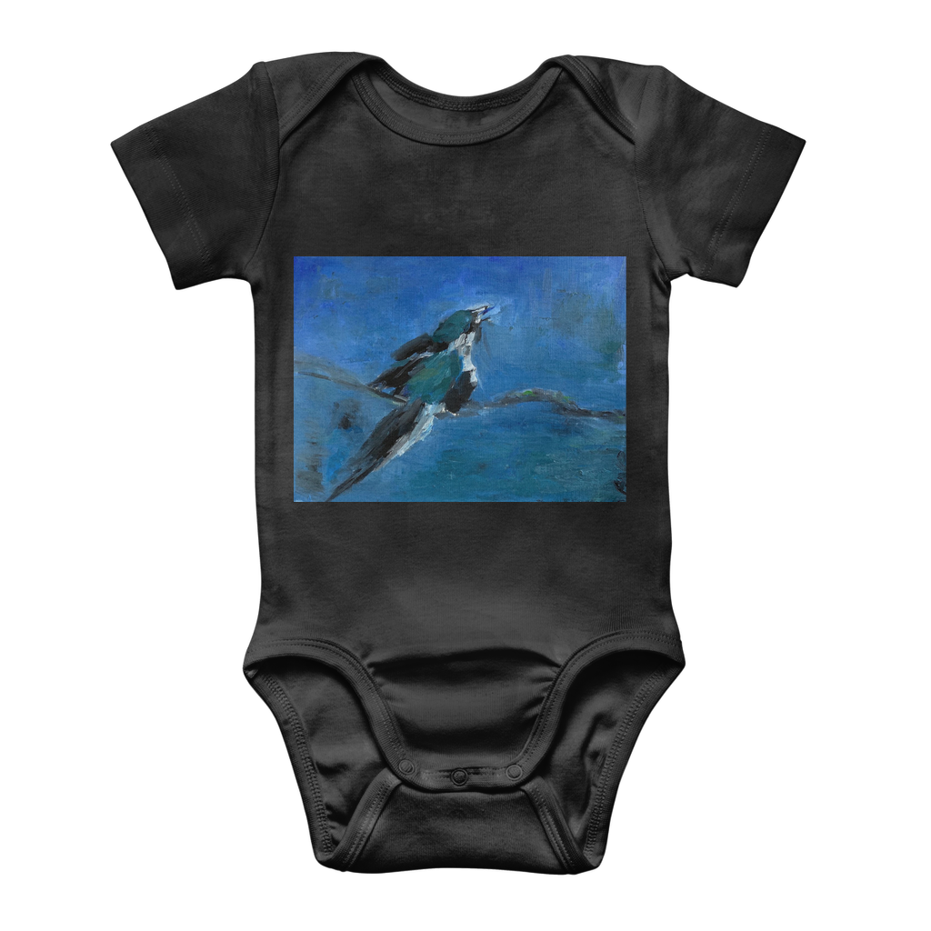 All-Cotton Classic Baby Onesie Bodysuit Blue Bird- FABA Collection