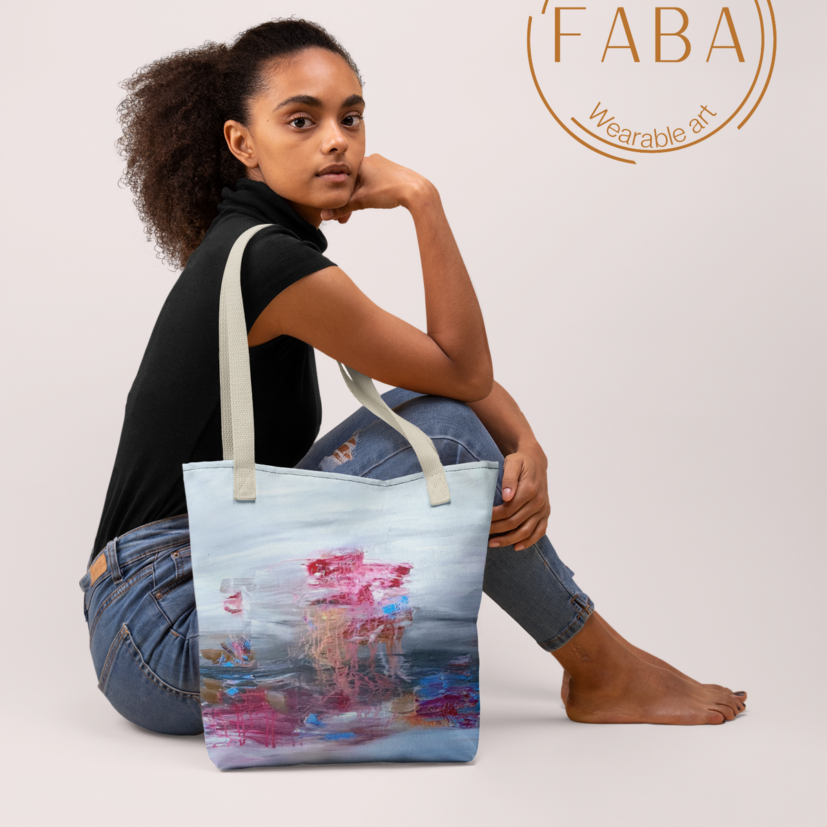 Medusa Large Cotton Tote Bag - Stylish & Functional - FABA Collection