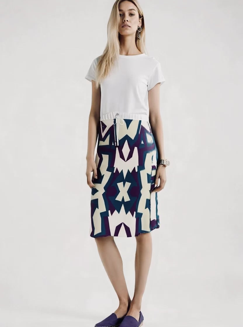 Limited Edition Mauve Camo Midi Skirt - FABA Collection