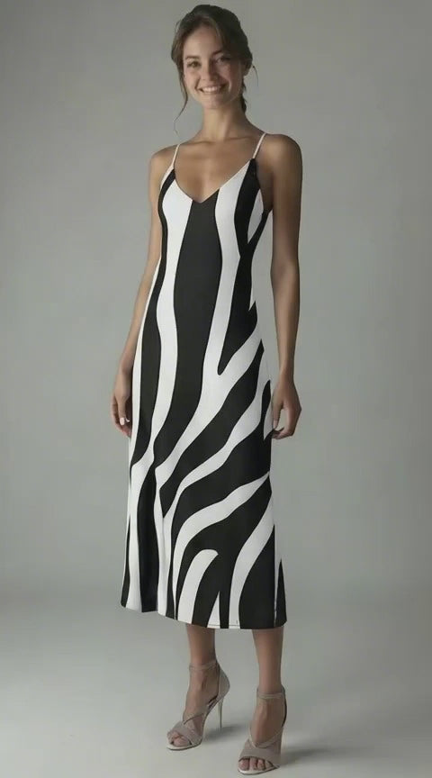 silk slip dress zebra-Silk Slip Dress Zebra-FABA Collection