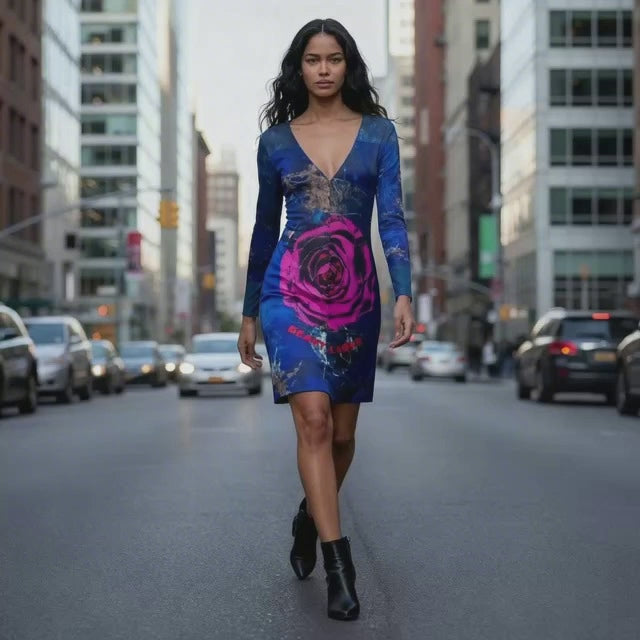 short cardigan dress-Short Cardigan Dress Beauty and Love-FABA Collection