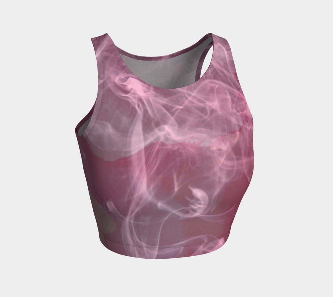 pink smoke athletic crop top-Pink Smoke Athletic Crop Top-FABA Collection